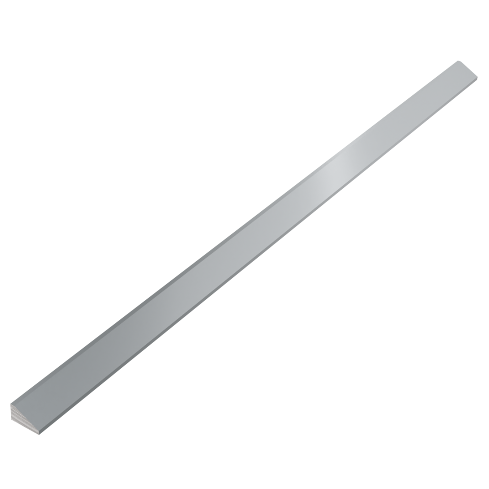 Metallic Trim Bevel Aluminum Bar, 7/16" W x 96" L x 1/4" T — White ...