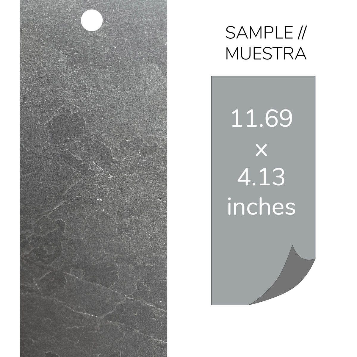 Nero, Natural Slate Veneer - Sample Sheet (11" L x 4" W) - Sold By Pan — White River Hardwoods