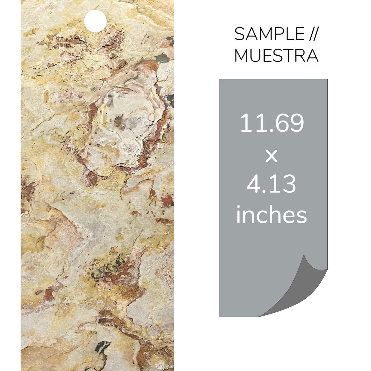 Falling Leaves, Natural Slate Veneer - Sample Sheet (11" L x 4" W ...