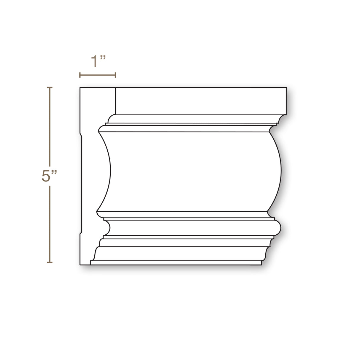1 X 5 Traditional Casing, Poplar — White River Hardwoods