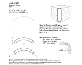 MDF Radius Corners, 4 Econo Qtr Rnd (accepts 5/8" plywood), 4" Radius ...
