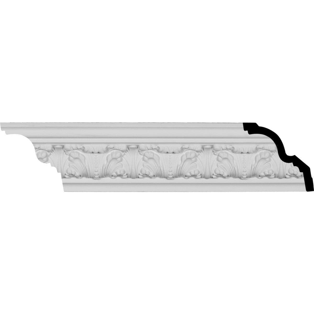 Colton Acanthus Crown Moulding, 3 1/4"H x 3 1/2"P x 4 7/8"F x 94 1/2"L ...