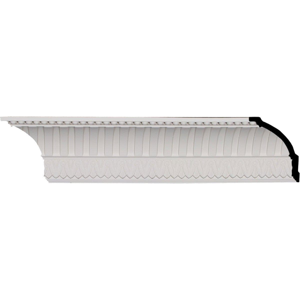 Cove Dentil with Bead Crown Moulding, 4 3/4"H x 4 1/4"P x 6 1/8"F x 94 ...