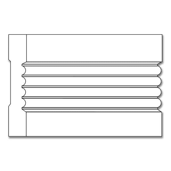 Fluted Casing, 4''w x 3/4''d — White River Hardwoods