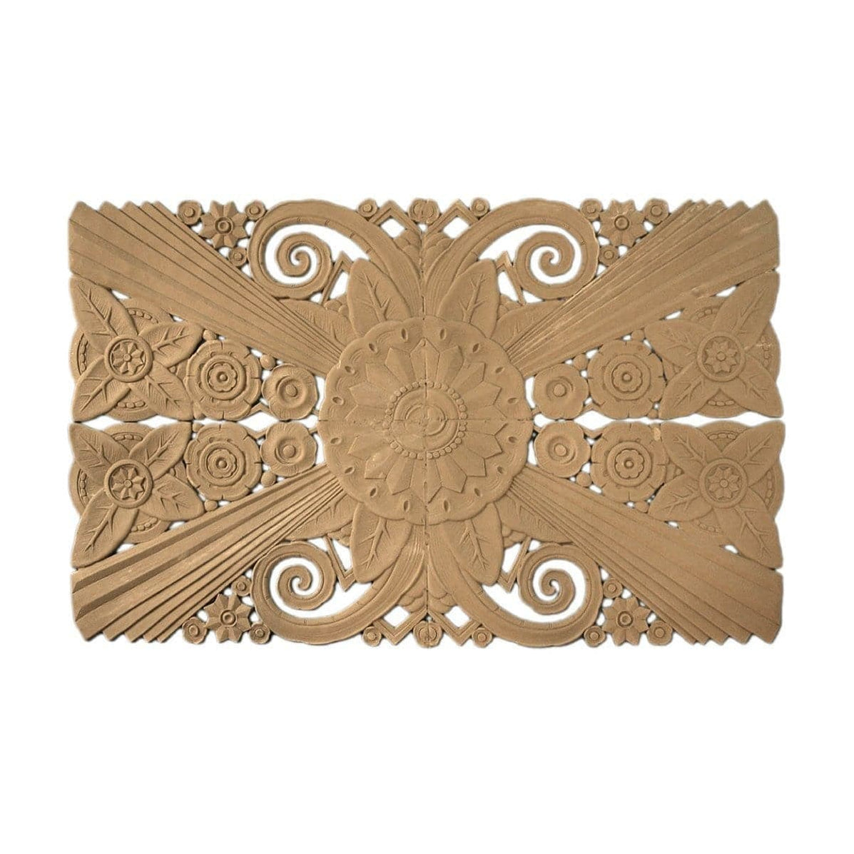 Art Deco Floral Onlay, 35"w x 22 1/2"h x 1/4"d, Made To Order, Minimum ...