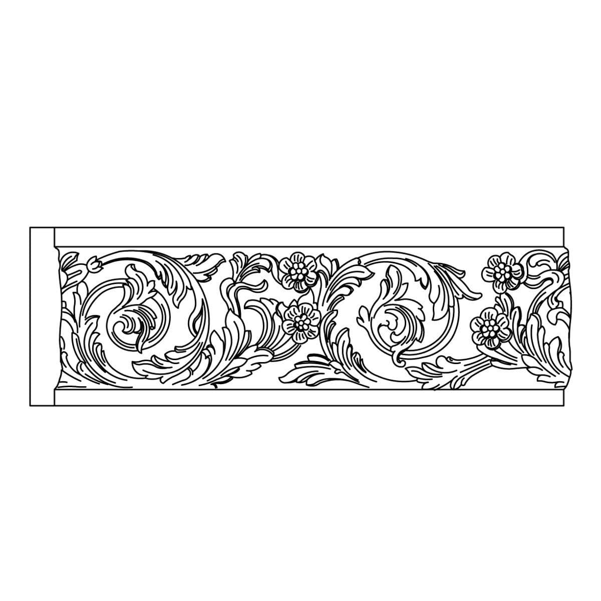 Custom Frieze, 3/4"w x 5 1/2"d x MT= 7/8 — White River Hardwoods