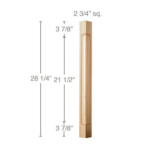36" Traditional Corner Post, 2 3/4"sq. x 36"h — White River Hardwoods