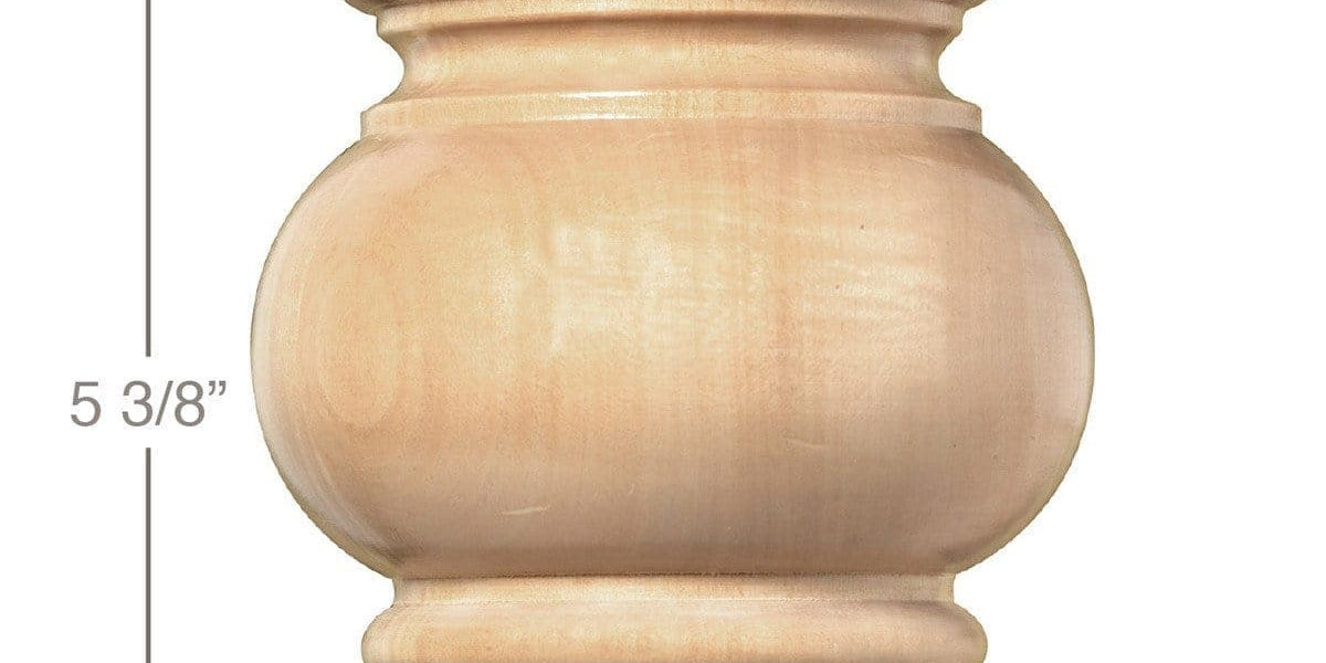 Heavy Traditional Bun Foot 4 7/8'' dia. X 5 3/8'' Hardwood | White Riv ...