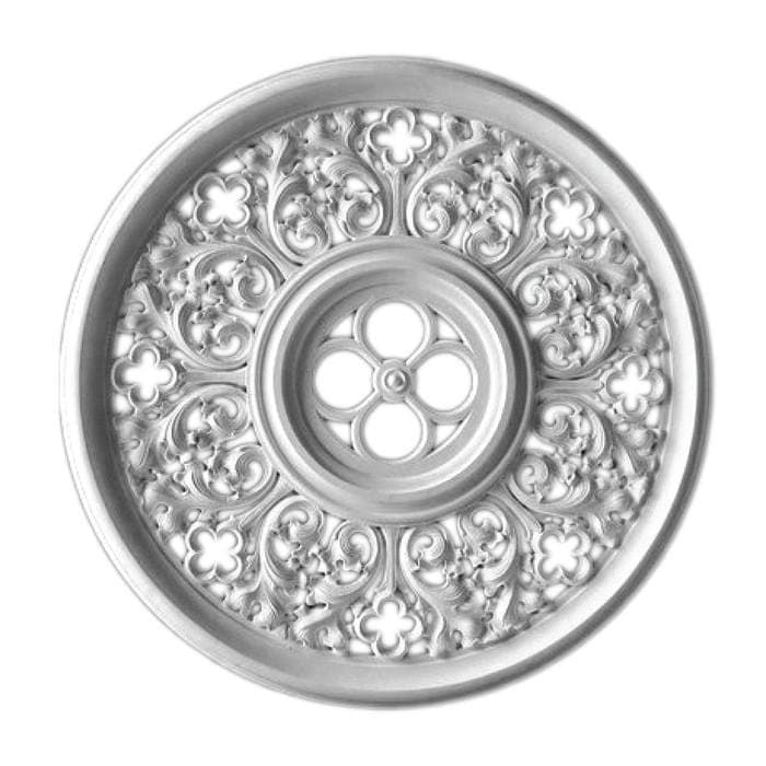 Gothic Medallion, Plaster, 48"w x 48"h x 2 1/4"d, Made To Order — White ...